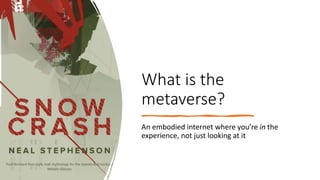 A manifesto for the metaverse: opportunities and challenges for ...