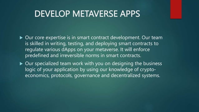 Metaverse Application Development.pptx | Computer Software and ...