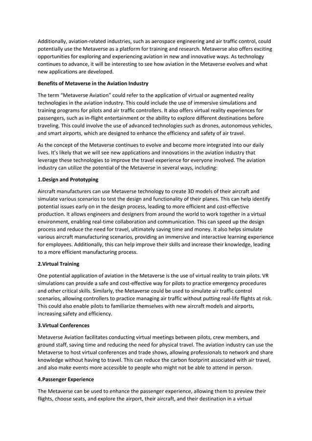 Metaverse Aviation | PDF Metaverse Aviation | PDF