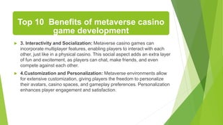 Expert Metaverse Casino Game Development solutions | PPT