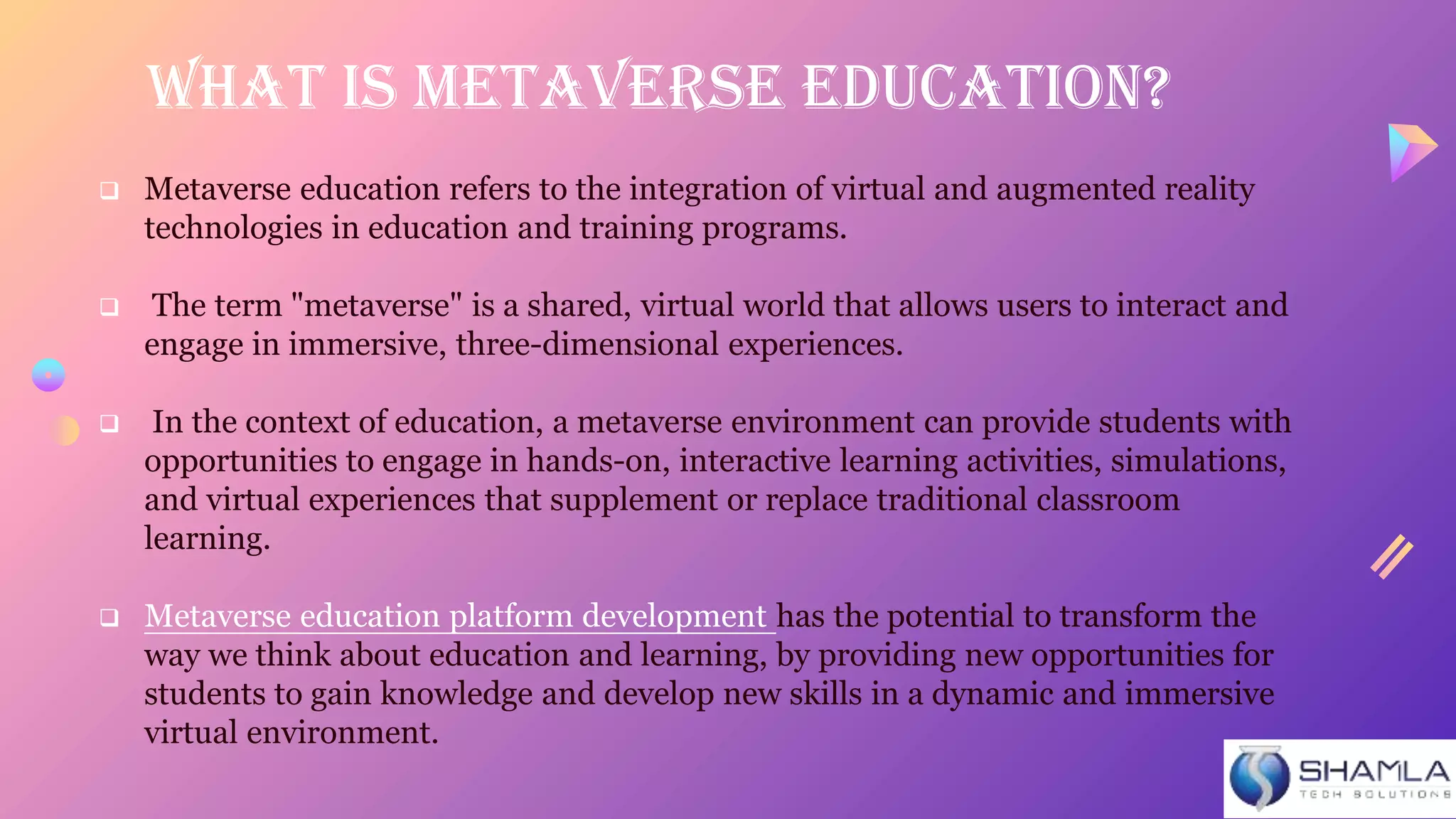 Metaverse Education Development | PPTX