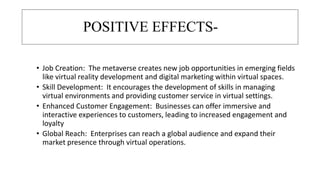 METAVERSE EFFECTS ON EMPLOYEMENT.pptxsnjs | PPT