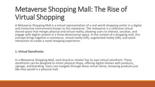 Create a Virtual Mall like Metamall | PPT