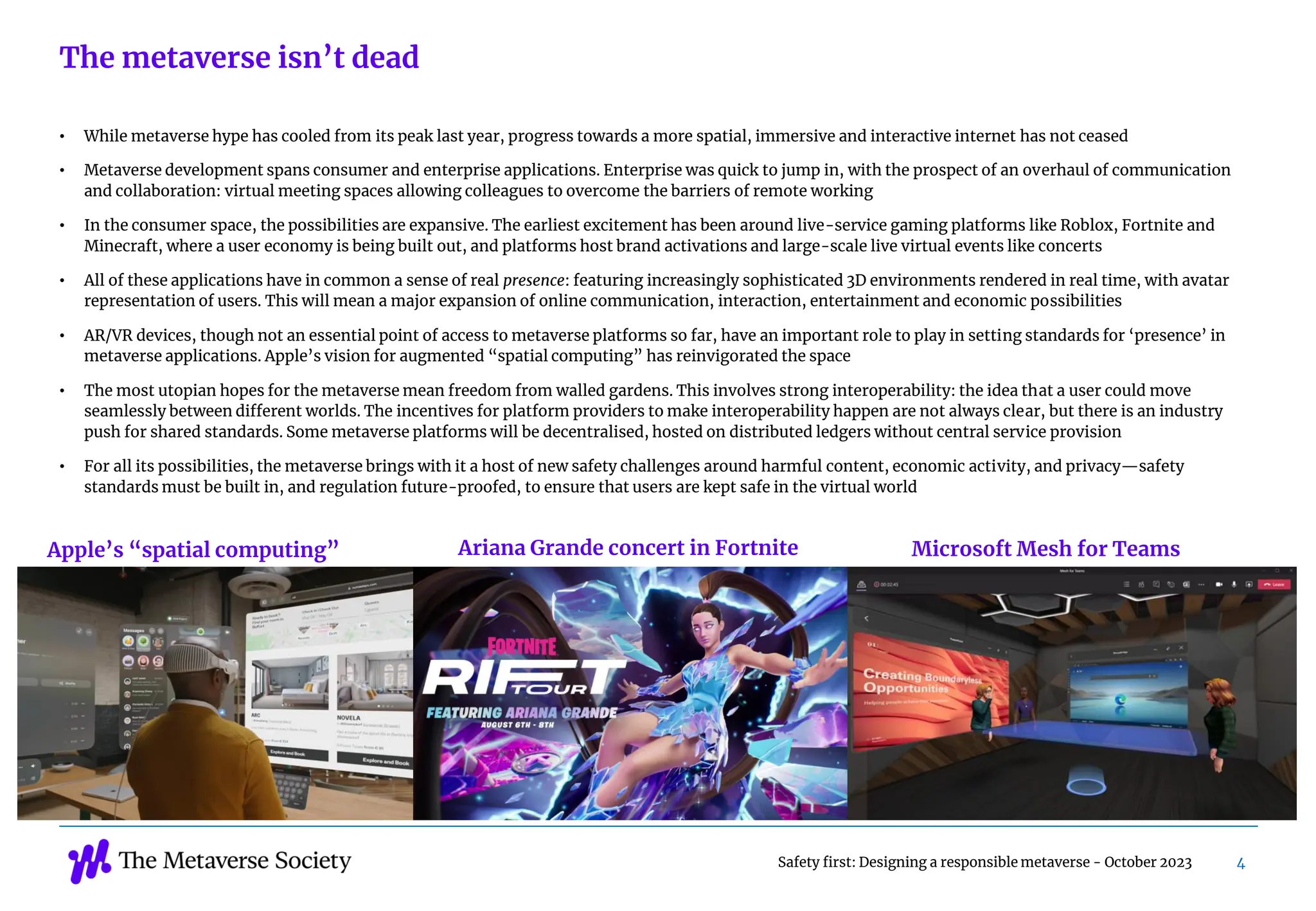 The Metaverse Society - Safety first: Designing a responsible metaverse ...