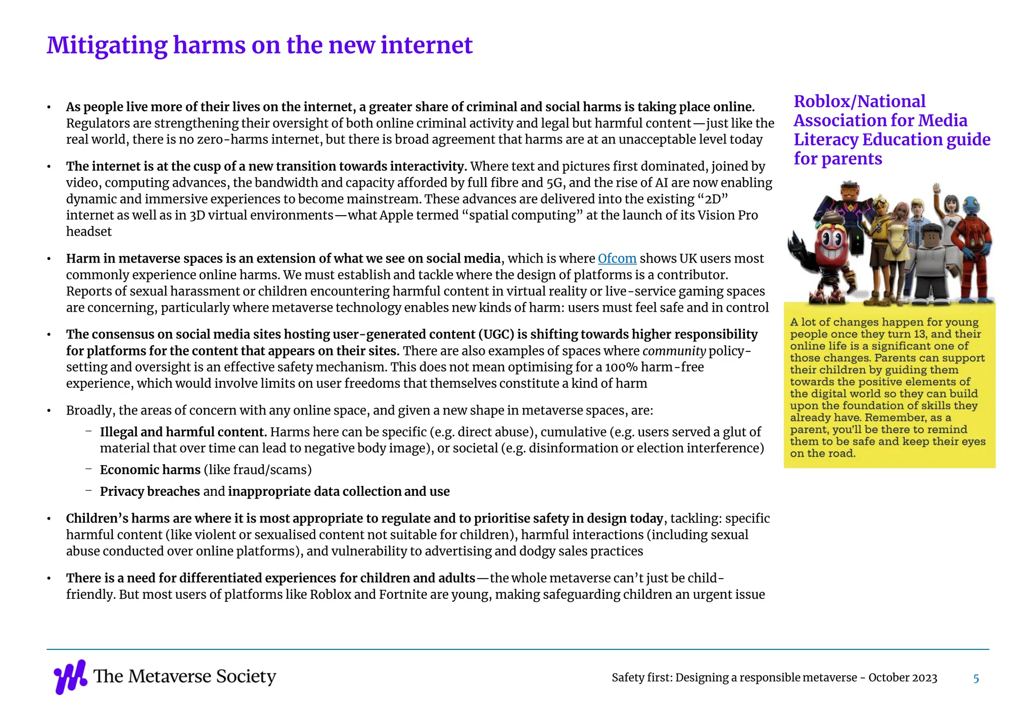 The Metaverse Society - Safety first: Designing a responsible metaverse ...