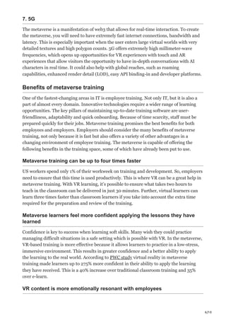 Metaverse Training Reimagining the Future of Learning and Development | PDF