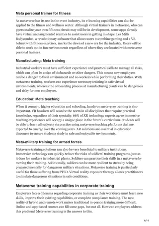 Metaverse Training Reimagining the Future of Learning and Development | PDF