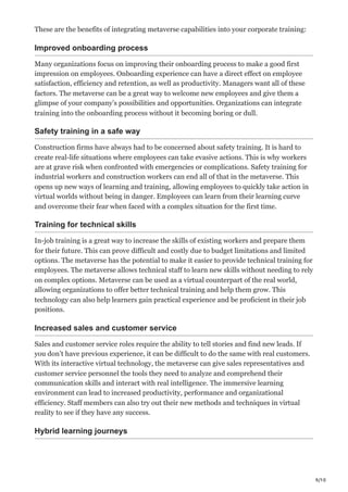 Metaverse Training Reimagining the Future of Learning and Development | PDF