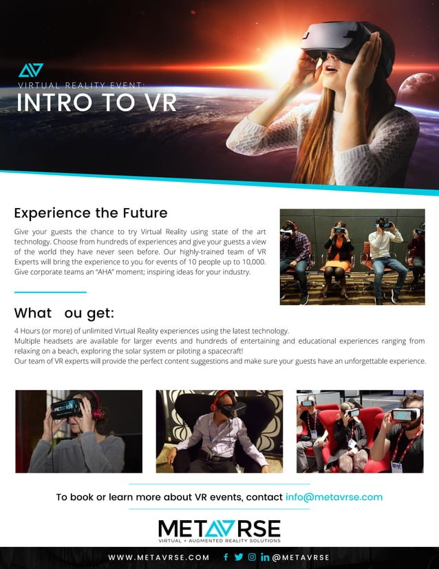 MetaVRse Events - July 2017 | PDF