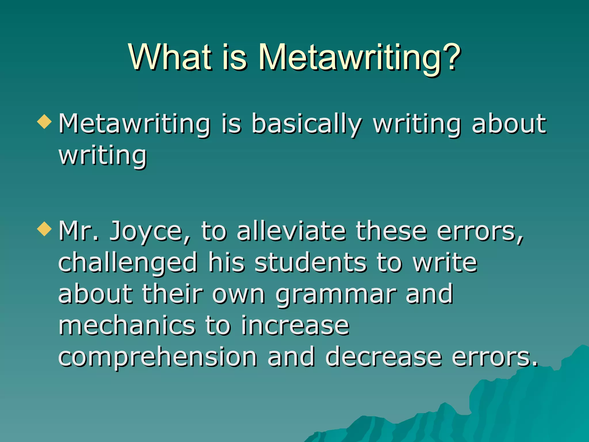 Metawriting | PPT