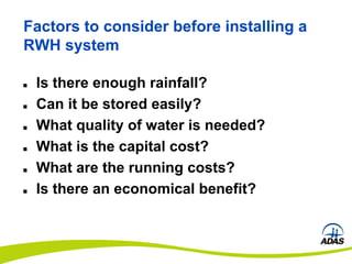 On-farm rainwater harvesting systems - Phil Metcalfe (ADAS) | PDF
