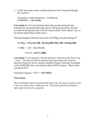 ACSM Metabolic Equations | PDF