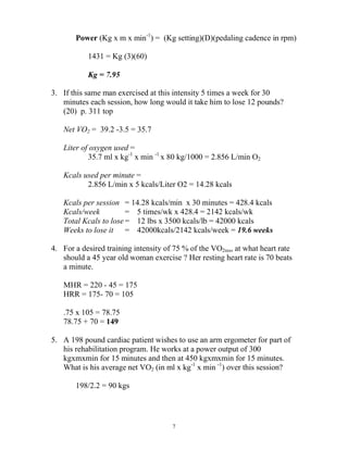 ACSM Metabolic Equations | PDF