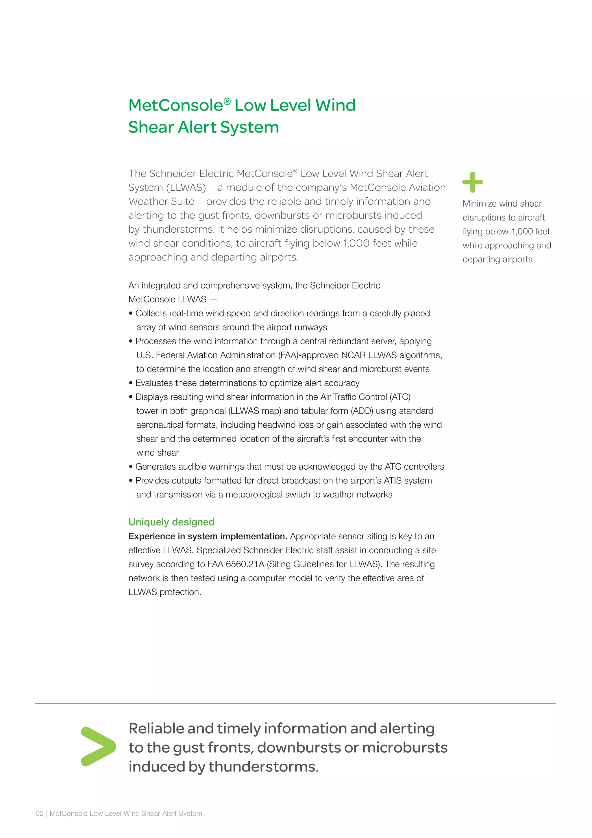 MetConsole® LLWAS (Low Level Wind Shear Alert System) | PDF