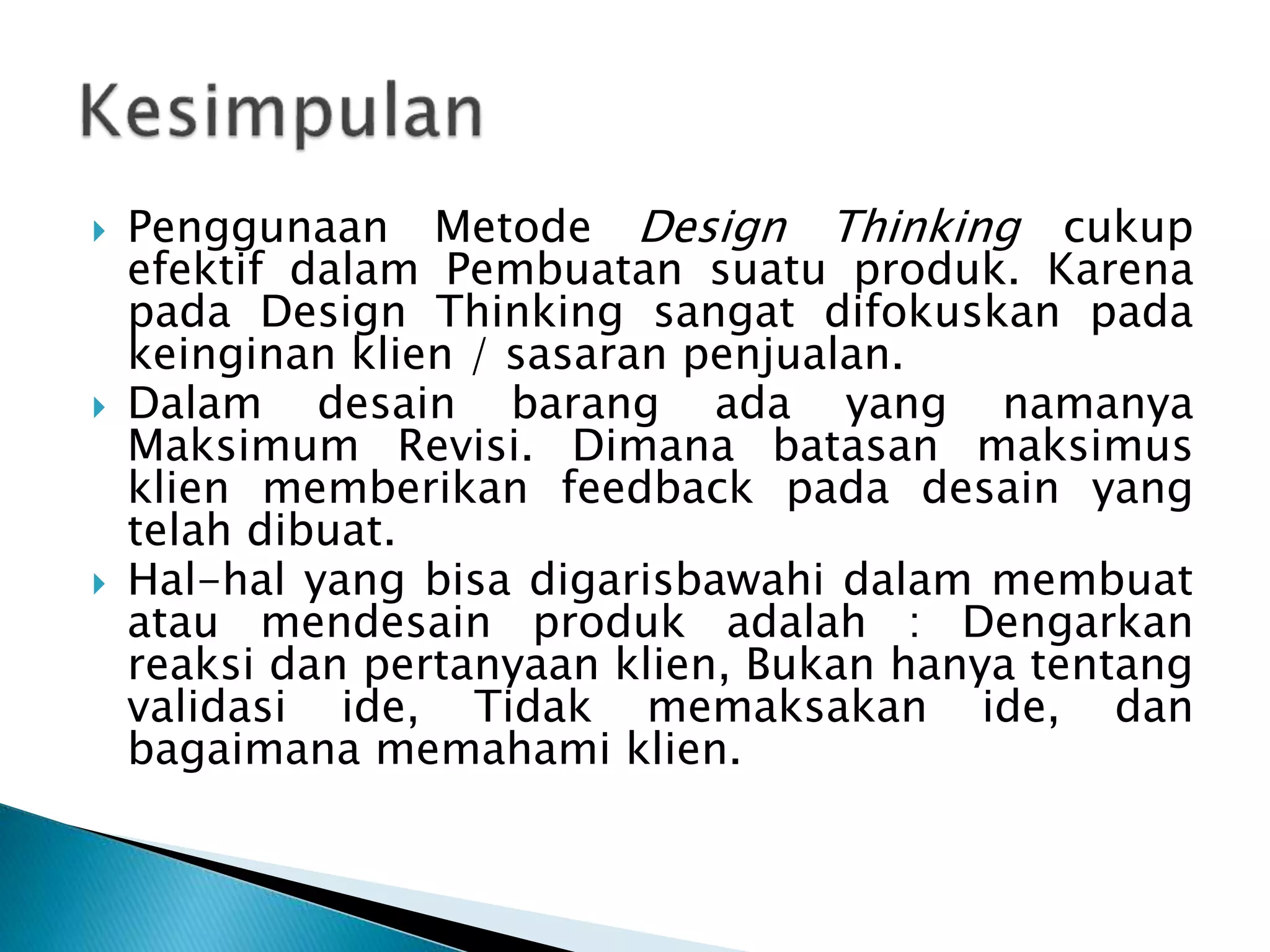 Metodologi desain - design thinking | PPTX