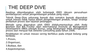 Prak Metodologi Desain - The Deep Dive | PPT