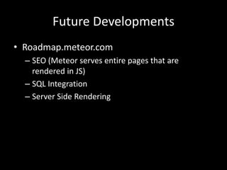 Meteor Day Talk | PPT