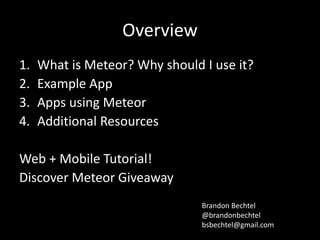 Meteor Day Talk | PPT