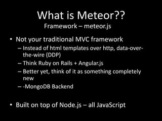 Meteor Day Talk | PPT