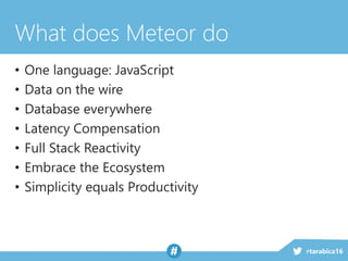 Through Meteor to the stars - Developing full-stack SPA's with meteor.js