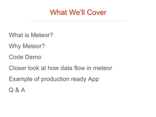 Meteor intro- ktmjs | PPTX | Computing | Technology & Computing