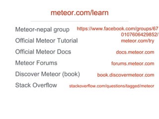 Meteor intro- ktmjs | PPTX | Computing | Technology & Computing