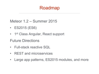 Meteor Introduction - Ashish | PPTX | Web Development | Internet