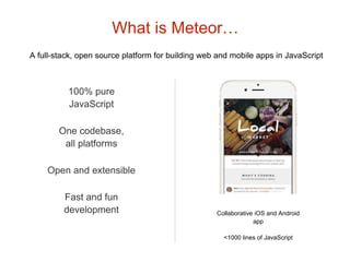 Meteor Introduction - Ashish | PPTX | Web Development | Internet