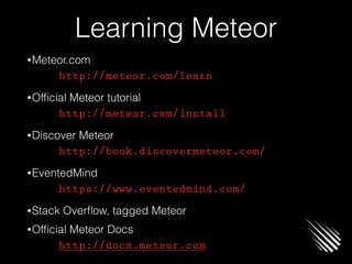 Meteor Intro @viennajs | PPT