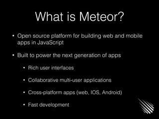 Meteor Intro @viennajs | PPT