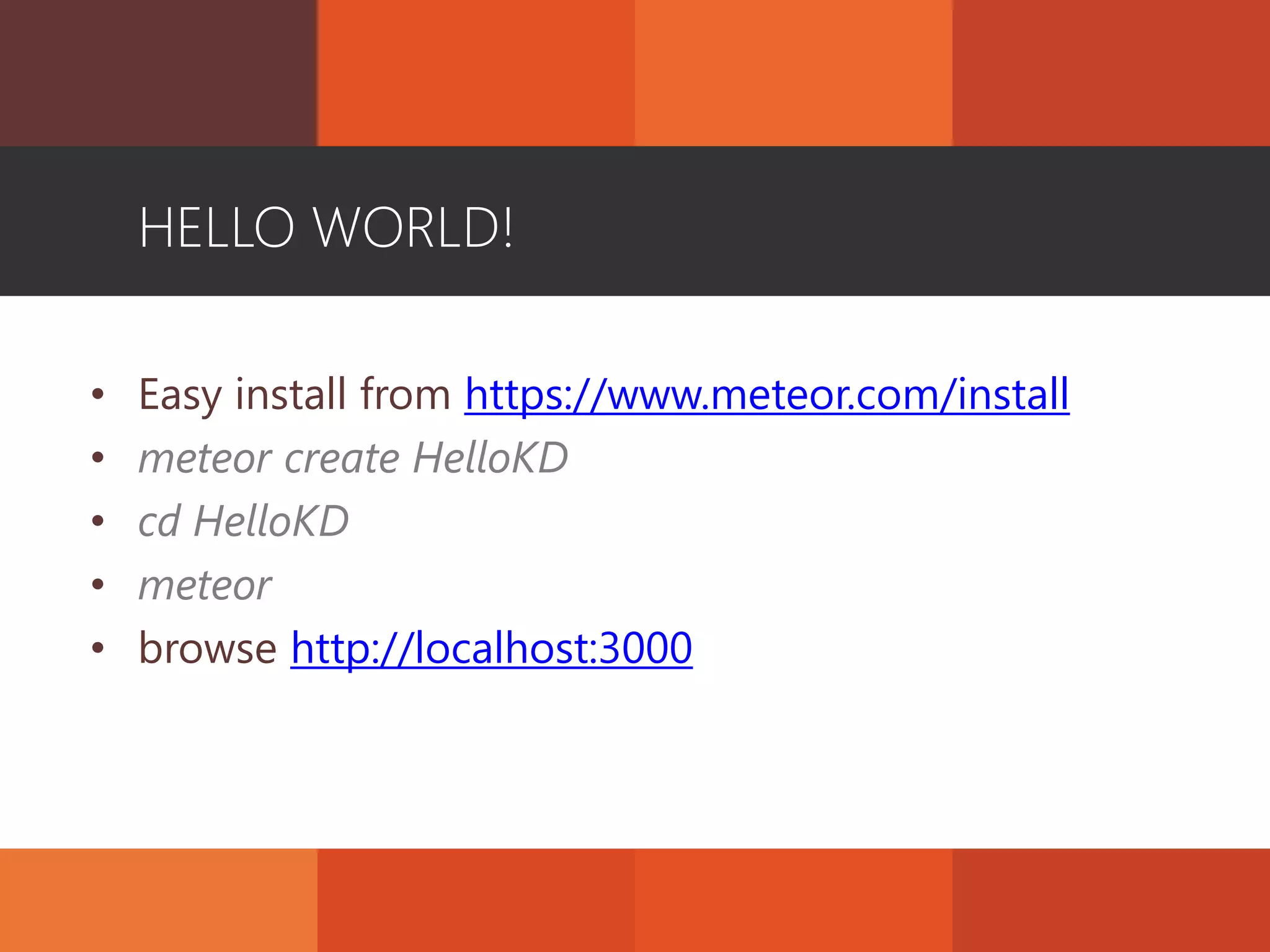 Meteor - intro | PPT