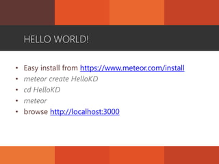 Meteor - intro | PPT