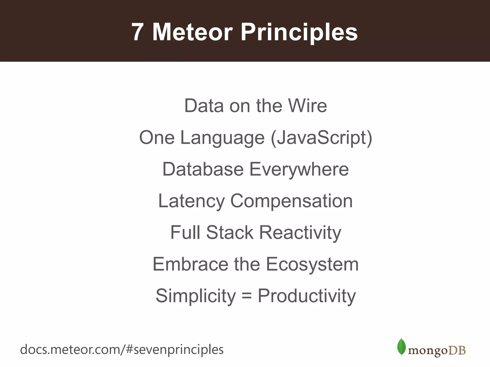The Next Generation Software Stack: Meteor | PPT