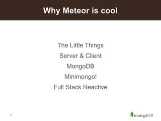 The Next Generation Software Stack: Meteor | PPT