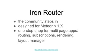 Best practice routing in Meteor.js and beyond | PDF