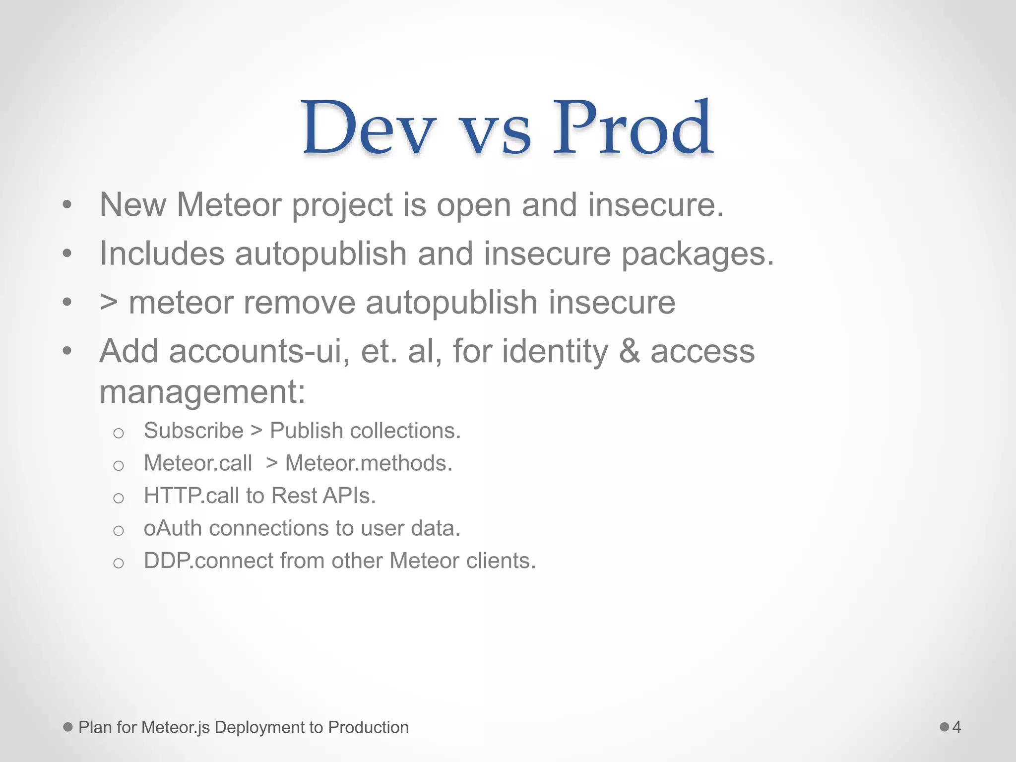 Meteor Deployment Planning | PPT | Free download