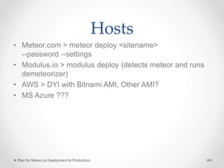 Meteor Deployment Planning | PPT | Free Download