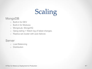 Meteor Deployment Planning | PPT | Free Download