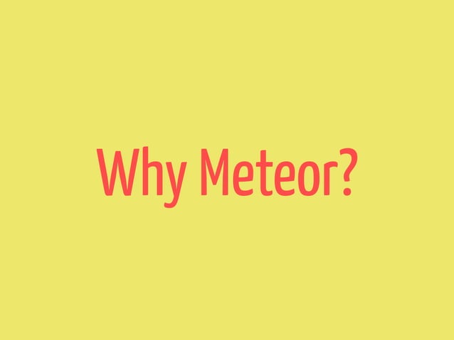 Meteor Framework Introduction | PDF