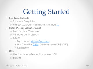 Meteor Introduction | PPT