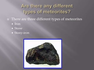 Meteorites and Meteoroids | PPTX