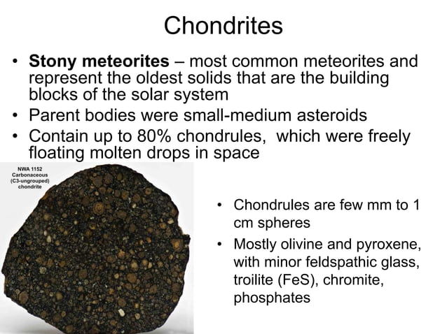 Meteorites Lecture Introduction Types Meteor Ppt