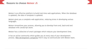 Meteor js framework | PPT