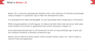 Meteor js framework | PPT