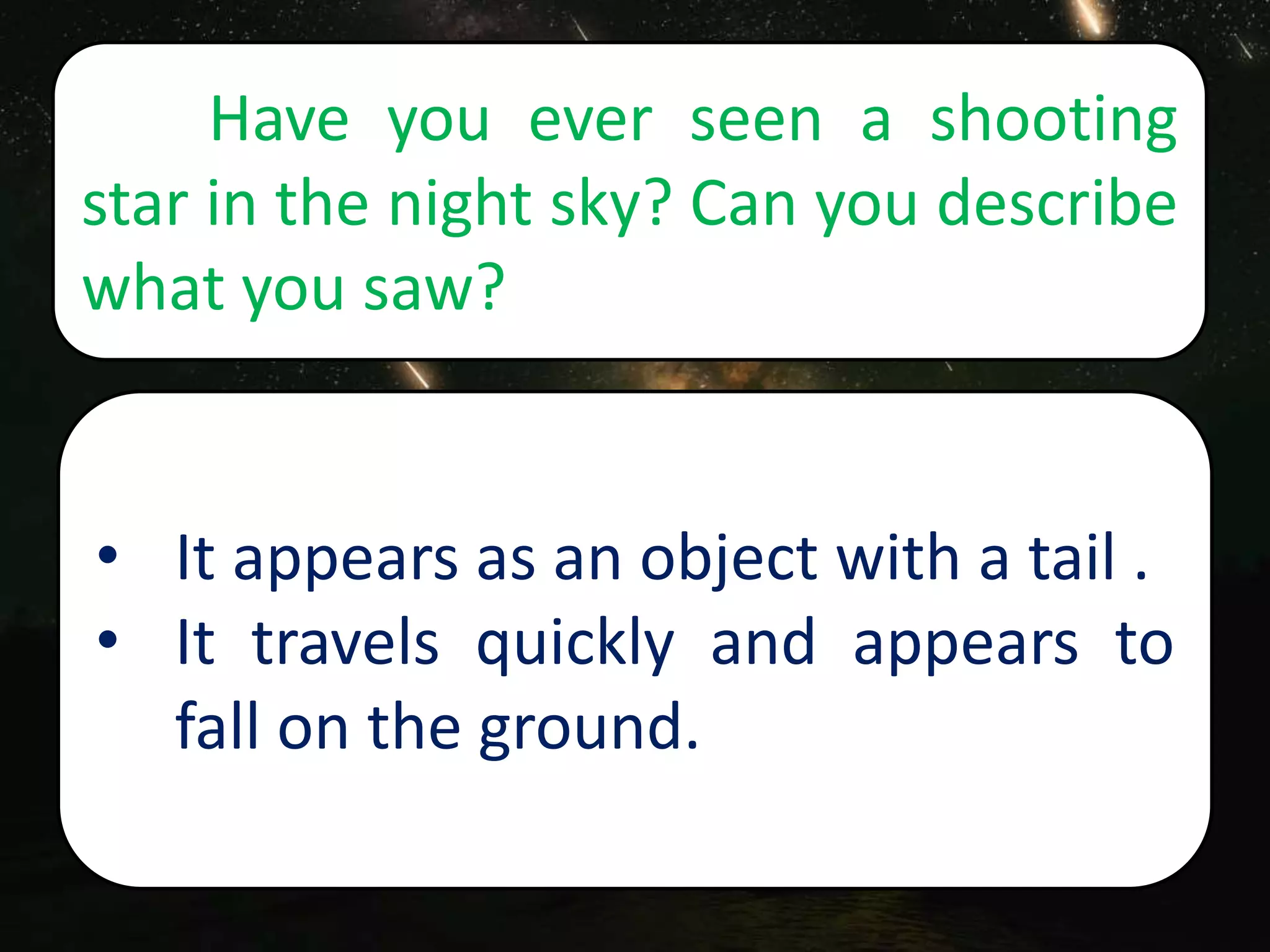 Meteor, meteoroid and meteorites | PPTX
