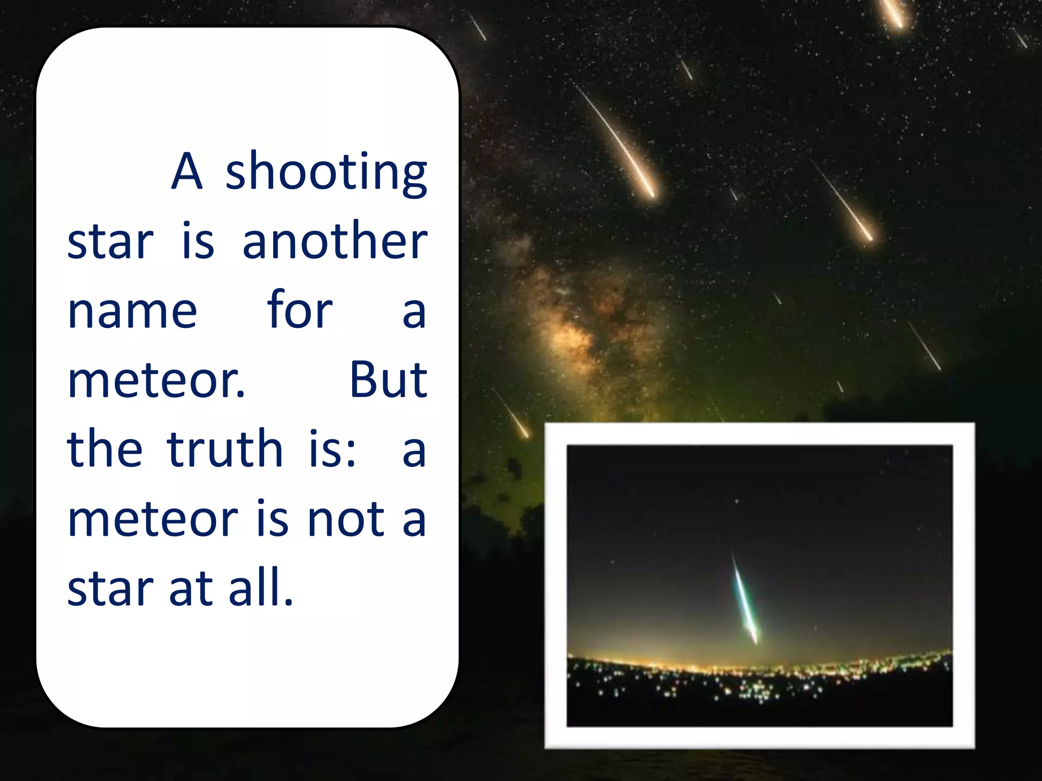Meteor, meteoroid and meteorites | PPTX