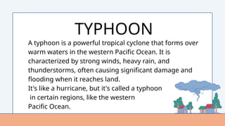 Meteorological Hazards Tornados, Hurricanes and Storms Earth Science ...