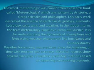 Meteorology | PPTX