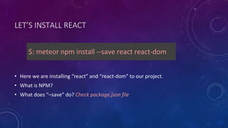 MeteorJS Session | PPT | Free Download