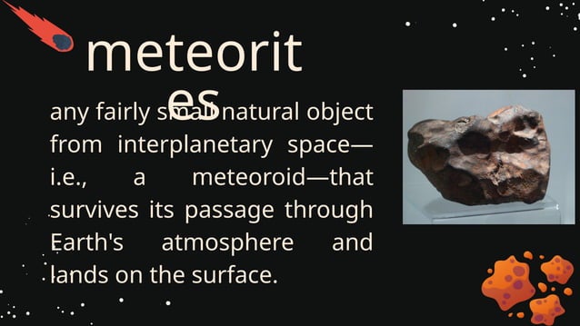 METEORS POWERPOINT PRESENTATION GRADE 8.pptx | Geology | Science